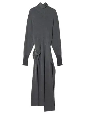 LANVIN Long-sleeve Maxi Sweater Dress - Grey