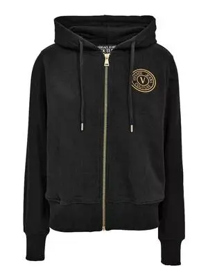 Versace V-emblem Hoodie - Black