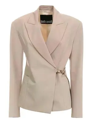 Just Cavalli Buckle-detail Blazer - Neutrals