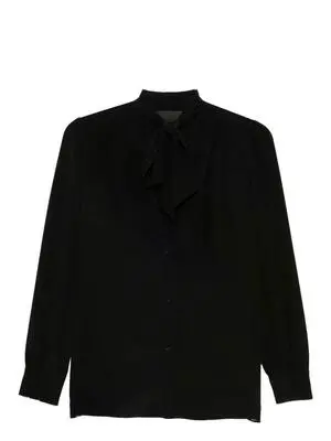 NILI LOTAN Tie-neck Shirt - Black