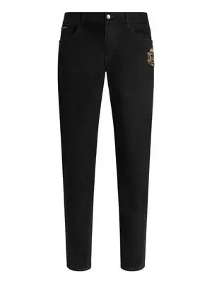 Dolce & Gabbana Patch-appliqué Jeans - Black