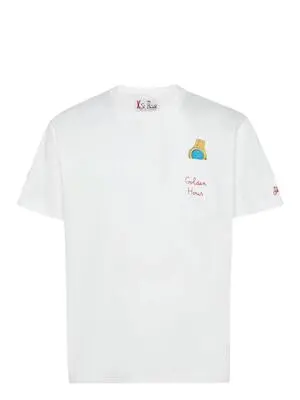MC2 SAINT BARTH Watch-graphic T-shirt - White