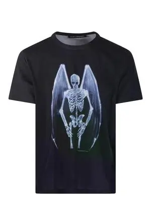 Our Legacy Fallen Angel-print Round-neck T-shirt - Black