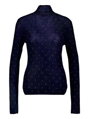 PACO RABANNE Long-Sleeved Polka Dot Turtleneck