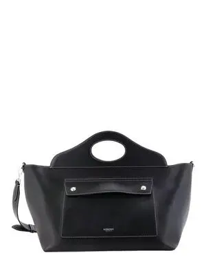 Burberry Soft Pocket Small Tote Bag - Black
