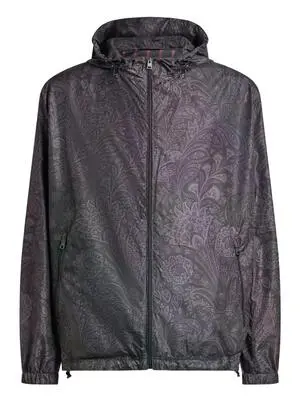 Etro Floral Paisley Print Windbreaker Jacket - Grey