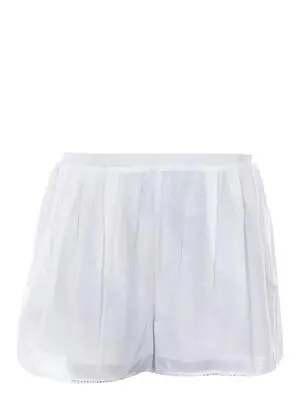 ELEH Elasticated Embroidered Shorts - White