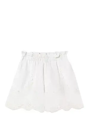 TWINSET Embroidered Linen Shorts - White