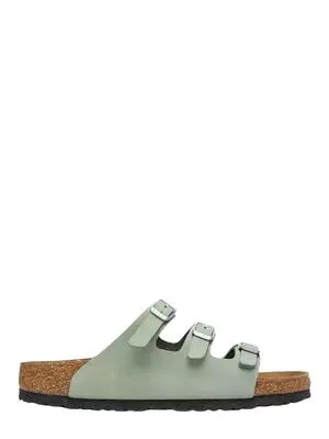 BIRKENSTOCK Adjustable Strap Leather Sandals - Green