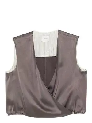 ALYSI Cross-over Top - Brown