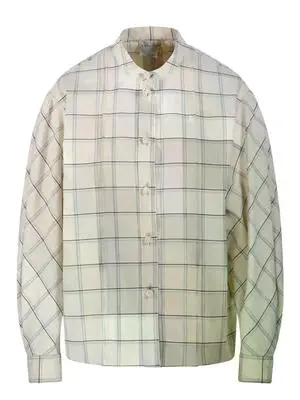 FORTE_FORTE Band-collar Shirt - Neutrals