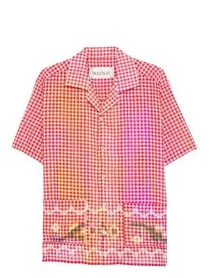 BAZISZT Checked Embroidered Shirt