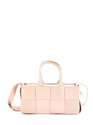 Bottega Veneta Arco Top Handle Maxi Intrecciato Leather Tote Bag - Neutrals