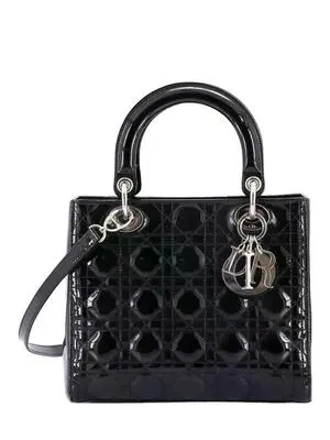 DIOR Lady Dior Medium Satchel Cannage Quilt Patent