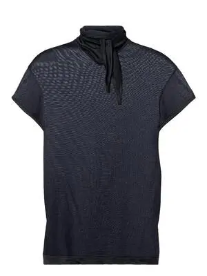 LEMAIRE Scarf-Detail Jersey Top Black