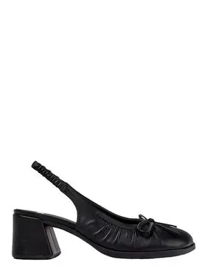 Camper Leather Bow-detail Pumps - Black