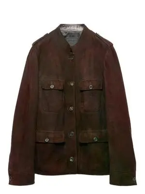 Prada Suede Jacket - Brown