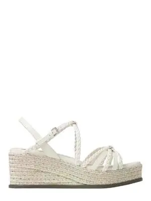 JIMMY CHOO Nyra Braided Espadrille Sandals - White