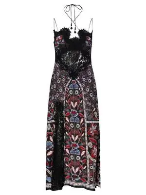 Farm Rio Marcelle Floral Lace Dress - Black