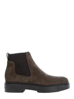 Santoni Suede Chelsea Boots - Brown
