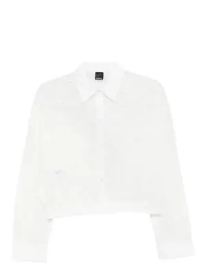 Pinko Charita Open-work Cotton Shirt - White