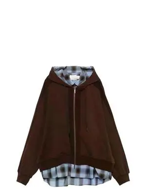 FENG CHEN WANG Zip-Up Hoodie Brown