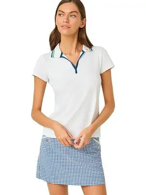 LILLY PULITZER Upf 50+ Luxletic Frida Polo - Resort White