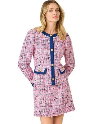 LILLY PULITZER Greighlee Boucle Jacket - Confetti Pink Eyelash Texture Boucle