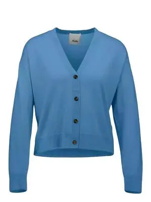ALLUDE V-neck Button Cardigan - Blue
