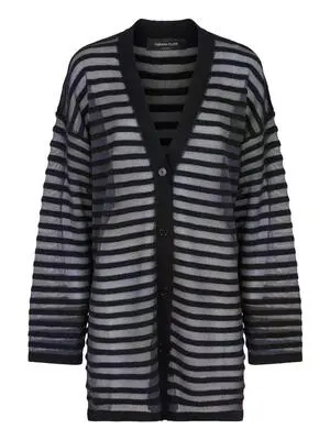 Fabiana Filippi Sequin Striped Cardigan - Black