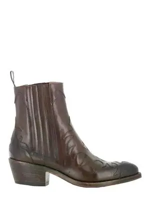 Sartore Patterned Leather Boots - Brown