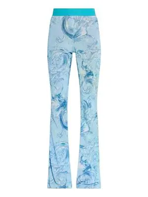Versace Printed Flared Trousers - Blue