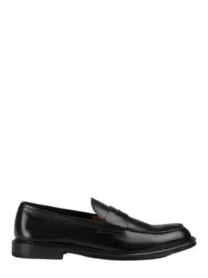 DOUCAL'S Leather Penny Loafers - Black