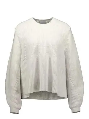 ALLUDE Knitted Crewneck Sweater - Neutrals