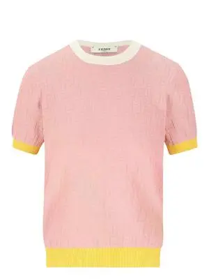 Fendi Logo-pattern T-shirt - Pink