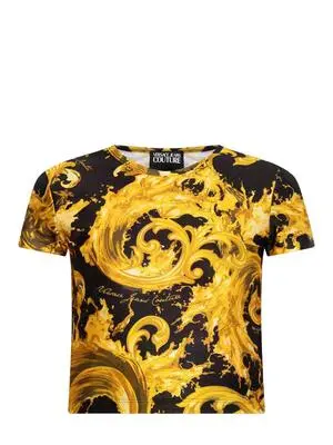 Versace Baroque-pattern T-shirt - Yellow