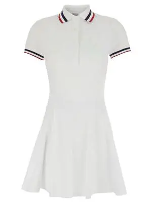 Brunello Cucinelli Striped-trim A-line Mini Dress - White
