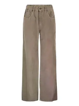 Brunello Cucinelli Contemporary Garment-dyed Trousers - Brown
