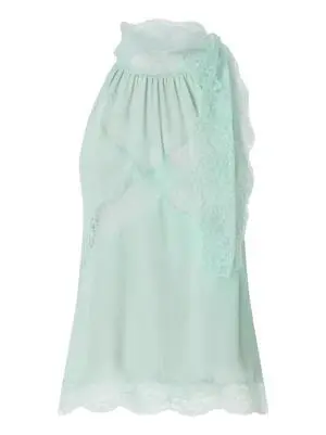 Pinko Halterneck Lace Top - Green