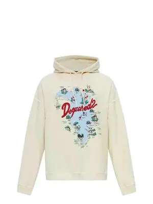 Dsquared2 Graphic-print Hoodie - Neutrals