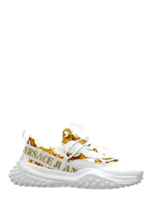 Versace Baroque-print Sneakers - White