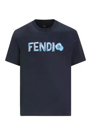 Fendi Logo-print T-shirt - Blue