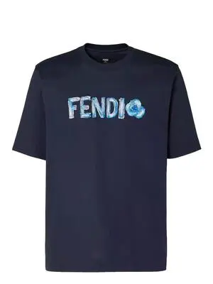 Fendi Logo-print T-shirt - Blue