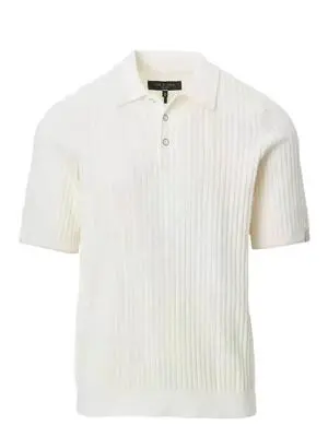 Rag & Bone Harvey Textured Polo Shirt - Neutrals