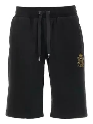 Dolce & Gabbana Logo-embroidered Shorts - Black