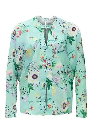 Rabanne Floral Print Blouse - Green