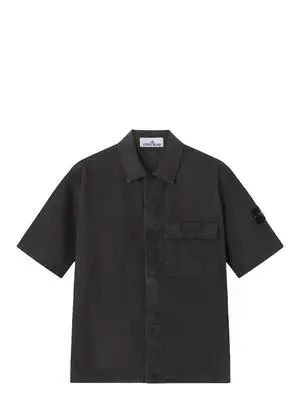 Stone Island Compass-badge Short-sleeved Shirt - Grey