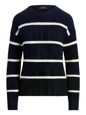 Ralph Lauren Striped Knit Sweater - Blue