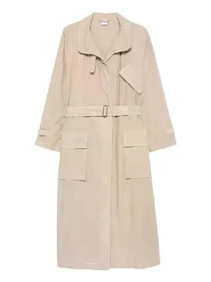 Aspesi Patch Pocket Belted Coat - Neutrals