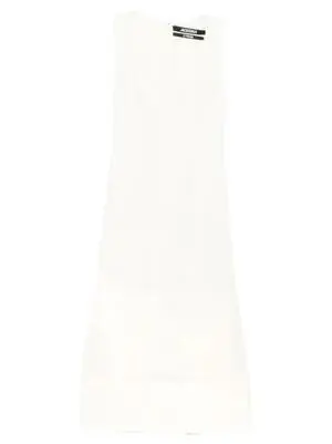 Jacquemus Square Neck Midi Dress - White